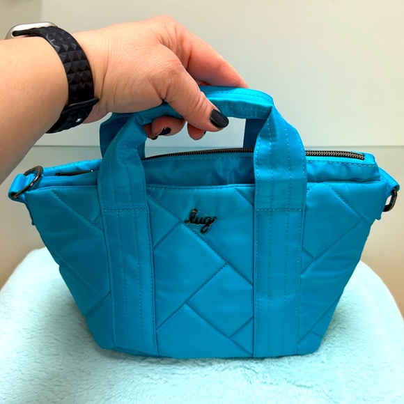 lug | Bags | Euc Lug Mini Dory Sky Blue Crossbody Mini Tote Bag | Poshmark